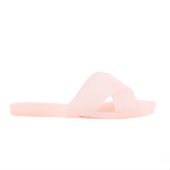 Shoes | Criss Cross Jelly Sandals In Matte Pink | Poshmark
